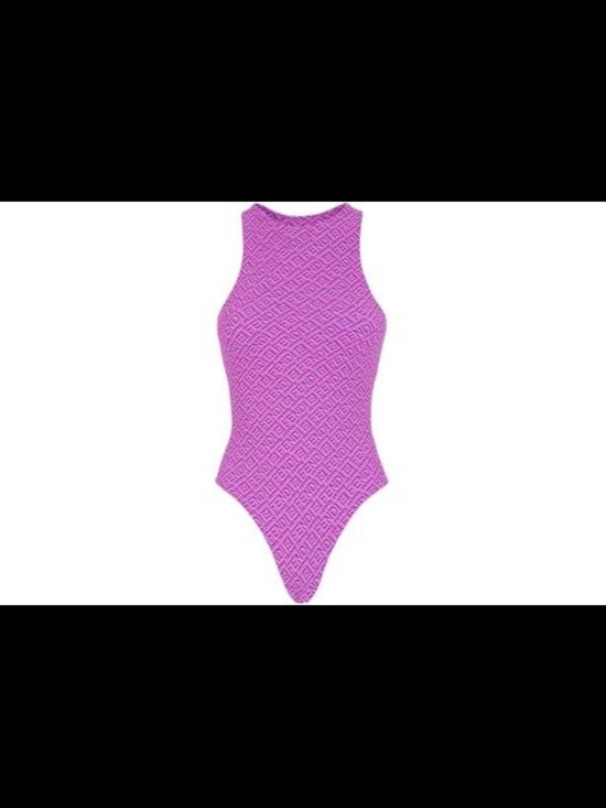 FENDI X SKIMS | Other | Fendi X Skims Purple Textured Highneck Onepiece ...